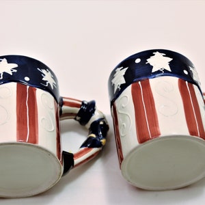 American Coffee Mug, Uncle Sam Coffee Mug, Red White and Blue Mugs ...