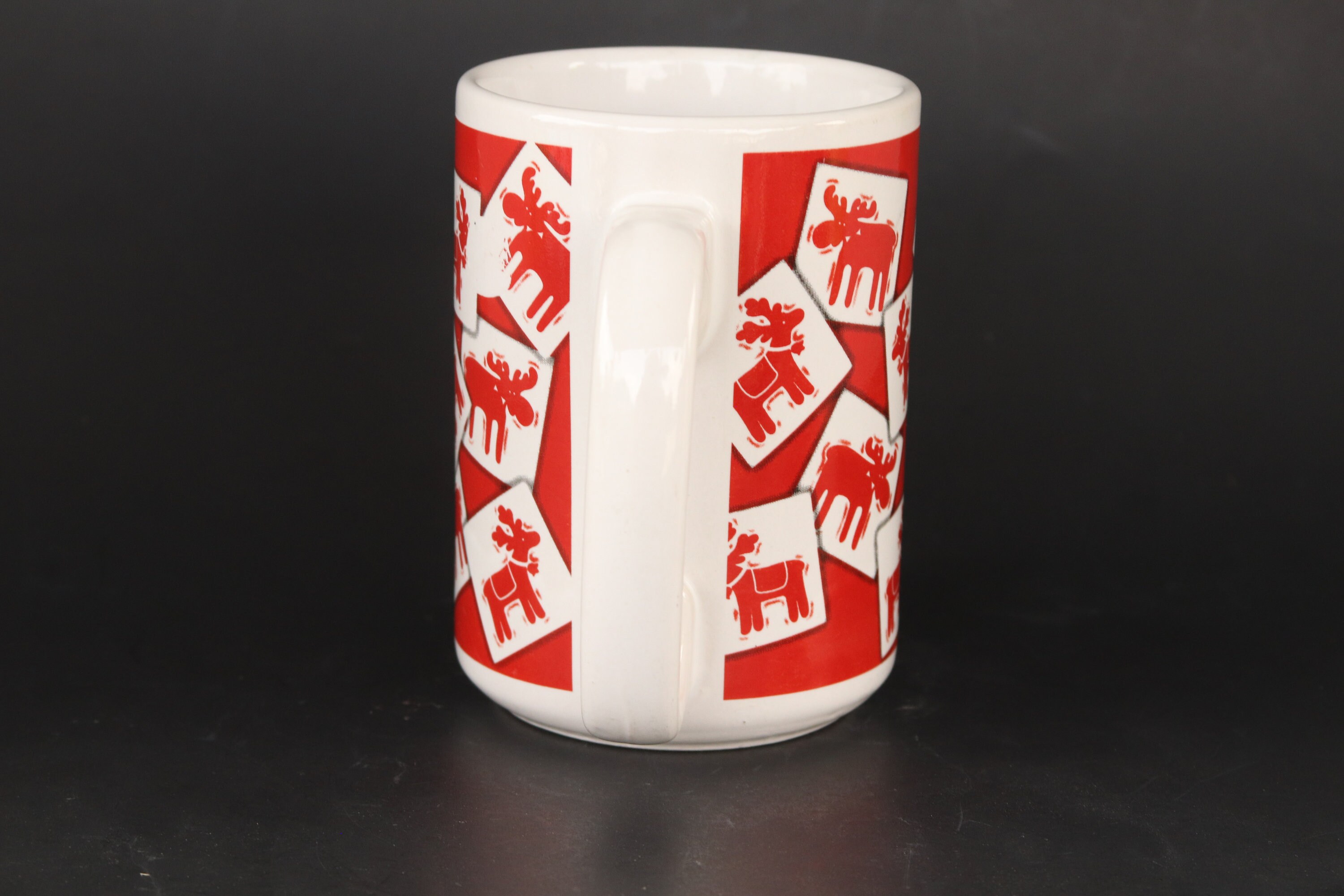 Moose Mug Red and White Moose Coffee Cup Canadian Moose - Etsy