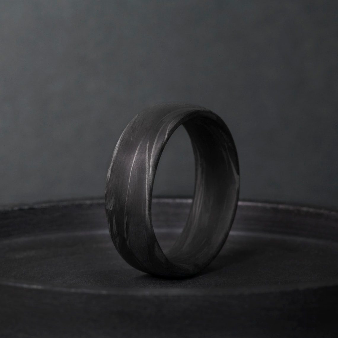 Handmade Carbon Ring Wedding Ring Engagement Forged Carbon - Etsy