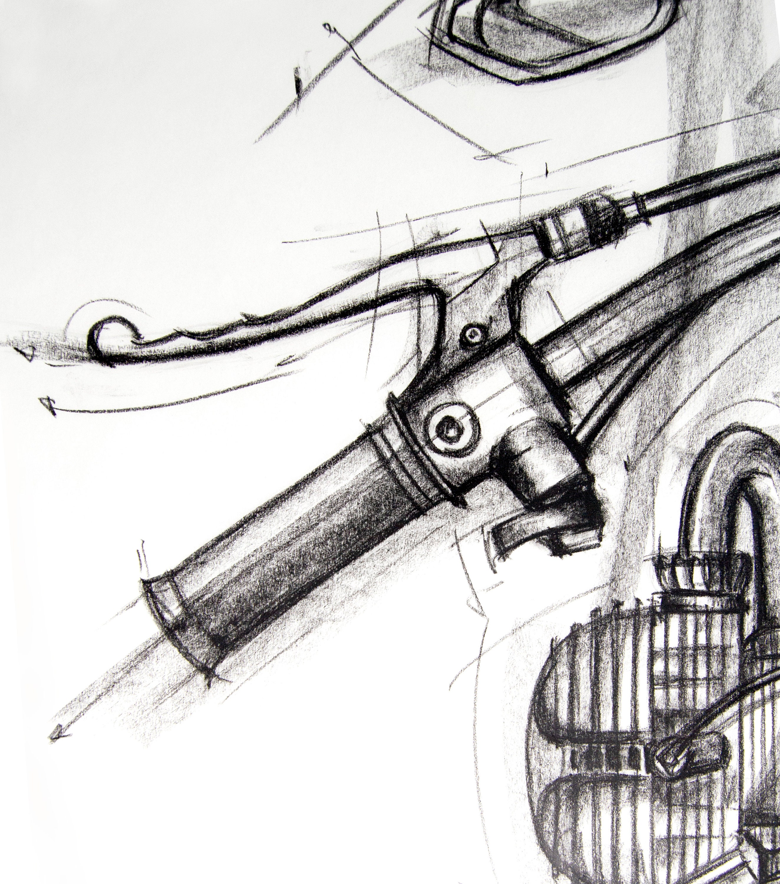 Digital Art Print in Chalk BMW Motorcycle Sketch Auto & | Etsy