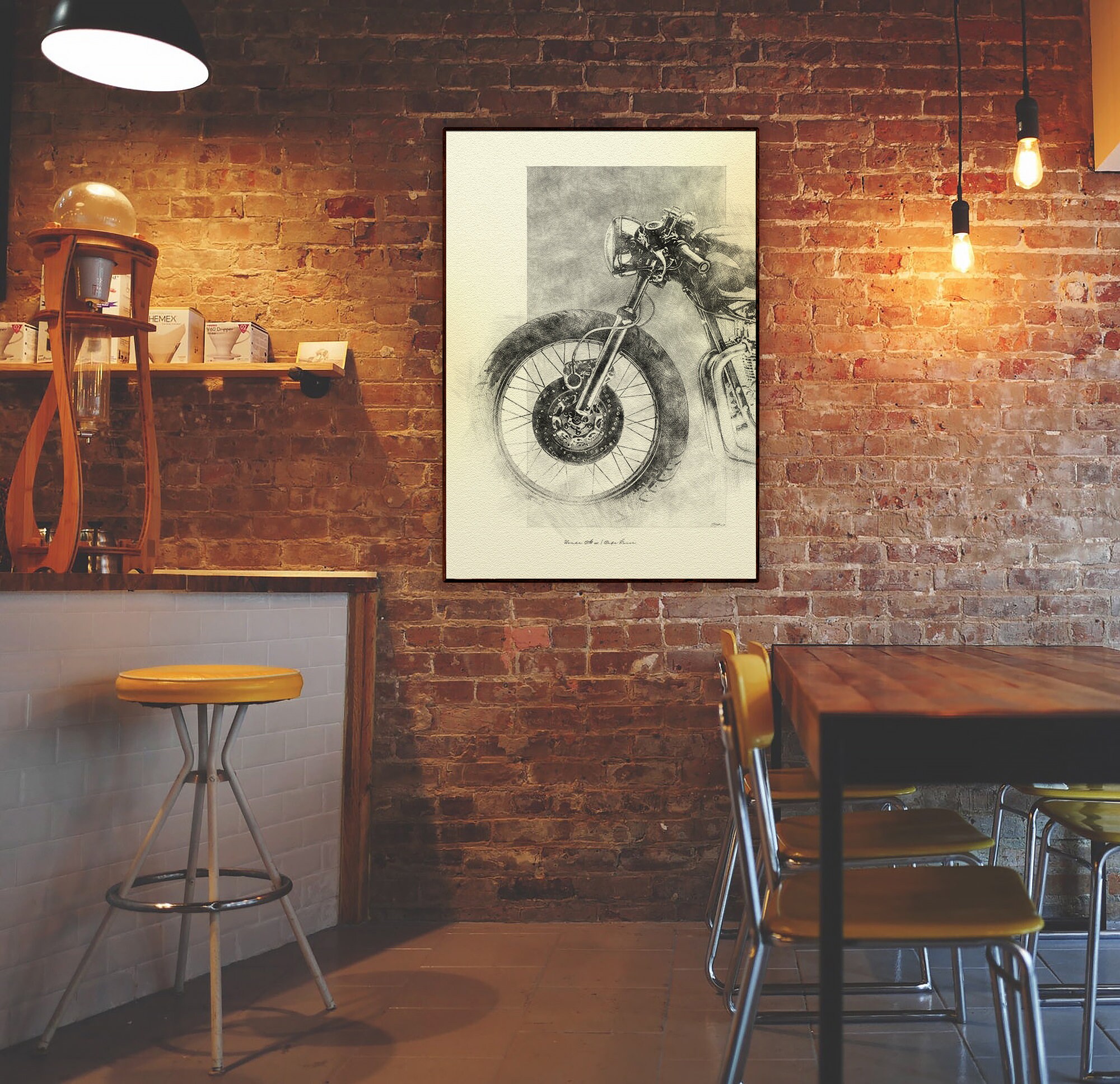 Digital Cafe Racer Downloadable Artwork - Honda CB 550 Motorcycle ...
