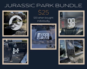 Custom Jurassic Park Colored Dinosaur Compatible for Jeep SUV Truck Car ...