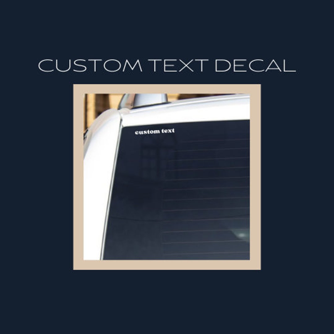 Custom Text Decal - Etsy