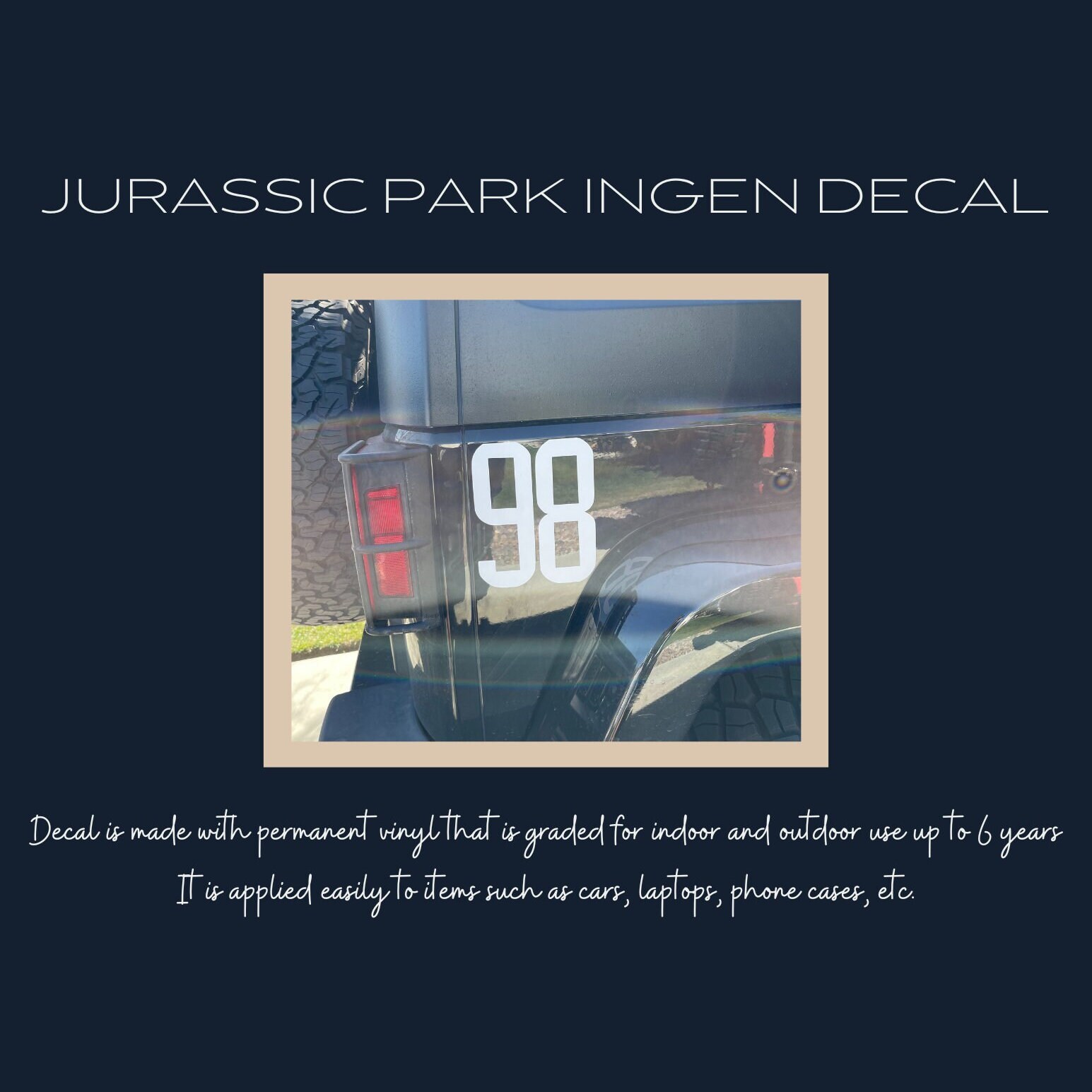 Jurassic Park Ingen Decal - Etsy