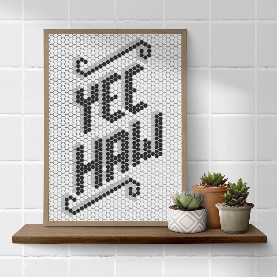 Yee Haw Hex Tile Print - 3D Detailed Design - Etsy
