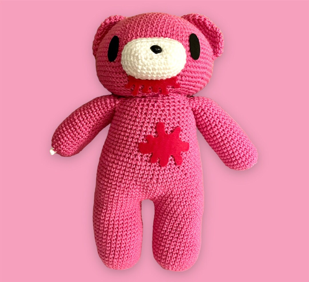 Extra Large Handmade Crochet Huggable Sad Bear Plushie - Etsy