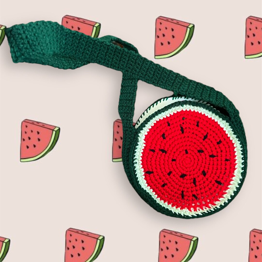 Handmade Crochet Cute Watermelon Slice Summer Bag Tote Handbag - Etsy