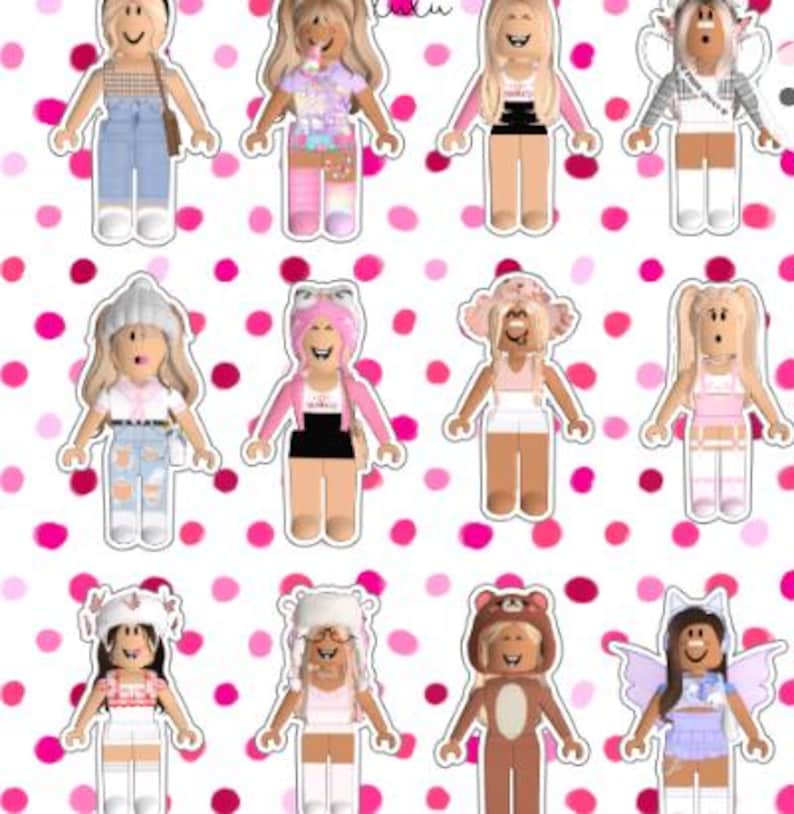 Sheet of Roblox Avatar Stickers, Water Resistant Vinyl Sheet of ...