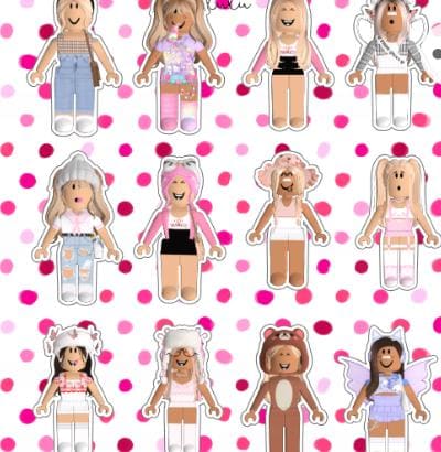 Sheet of Roblox Avatar Stickers, Water Resistant Vinyl Sheet of ...