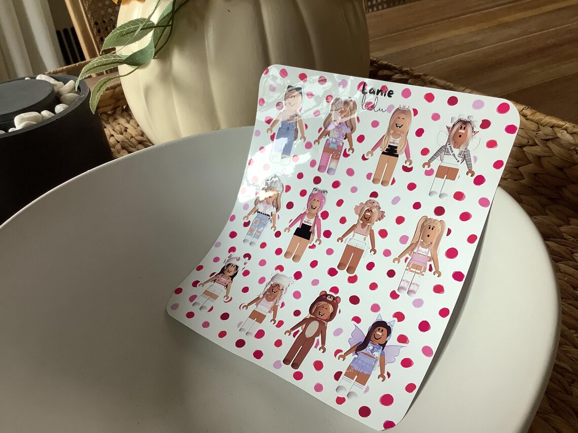 Sheet of Roblox Avatar Stickers, Water Resistant Vinyl Sheet of ...