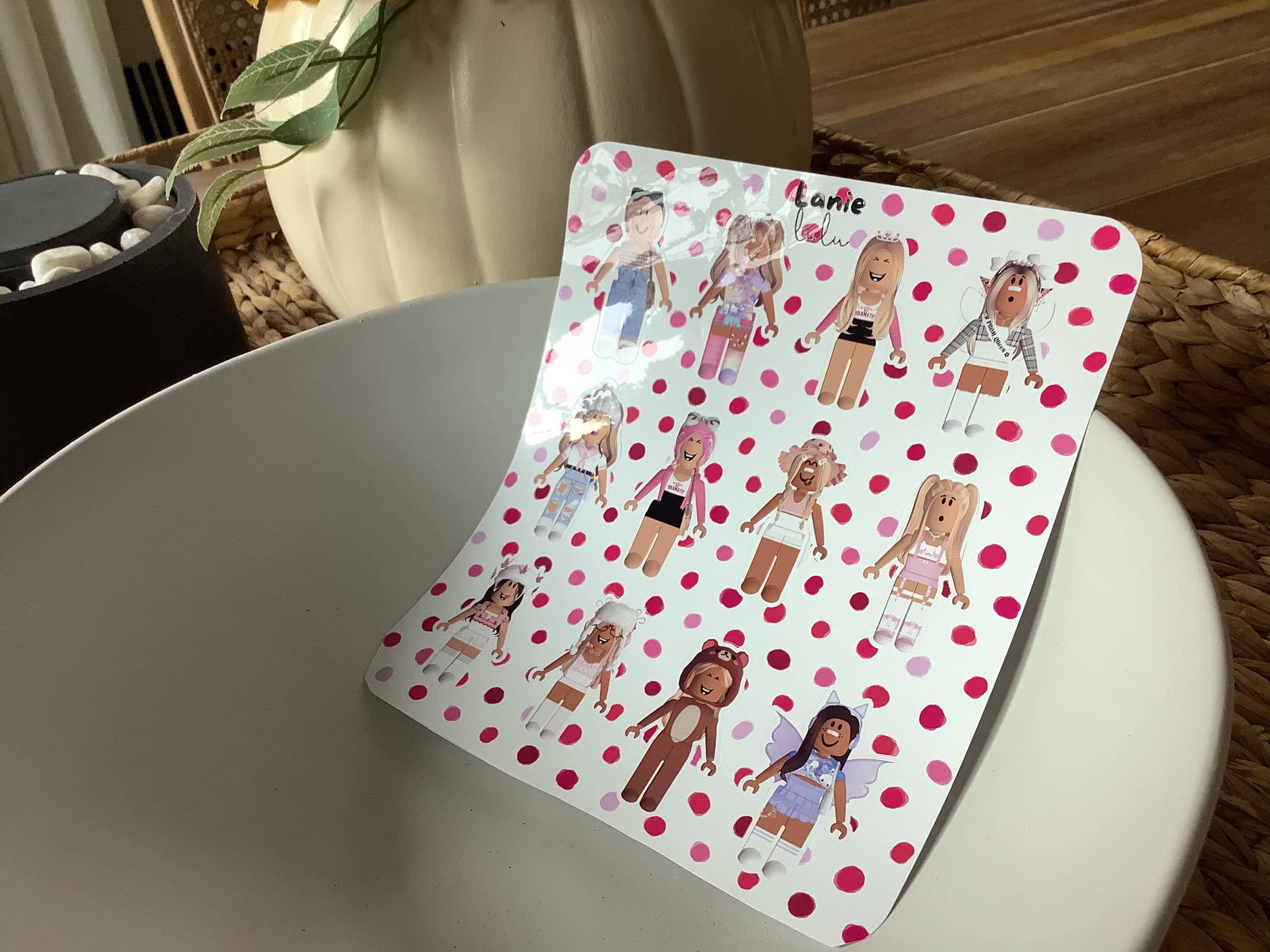 Sheet of Roblox Avatar Stickers, Water Resistant Vinyl Sheet of ...