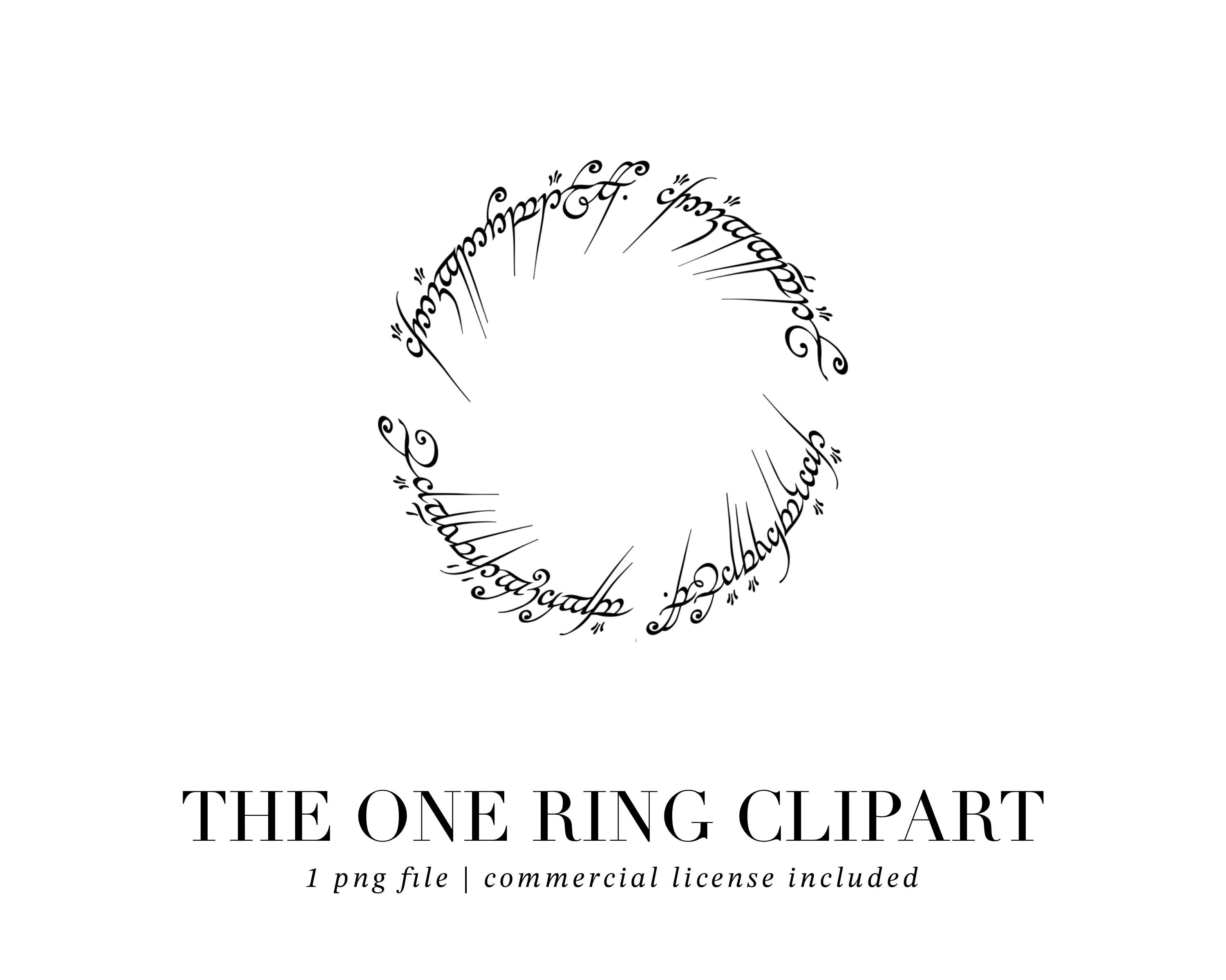 The One Ring PNG, Lord of the Rings Clipart PNG, One Ring Inscription ...