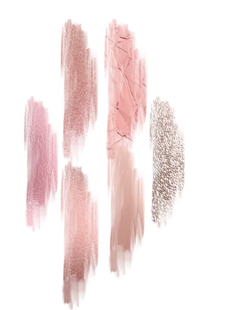 Rose Gold Brush Stroke Clipart - Rose Gold Watercolor Clipart, Rose ...