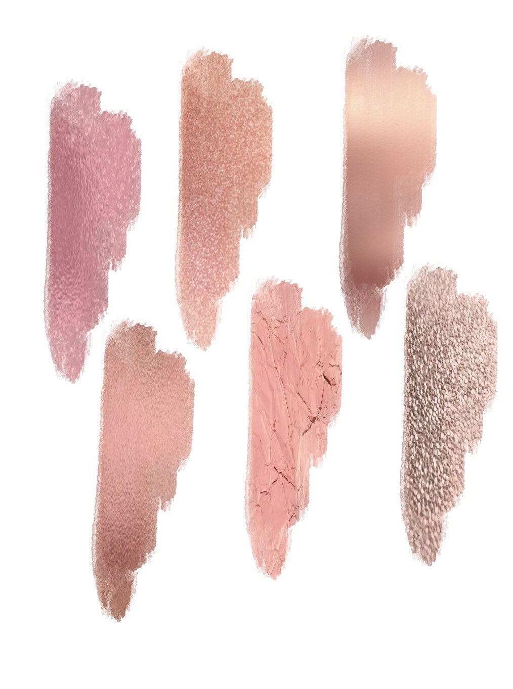 Rose Gold Brush Stroke Clipart - Rose Gold Watercolor Clipart, Rose ...