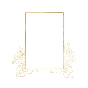 Gold Floral Frame Clipart - Custom Gold Crest Design - Gold Logo Design ...