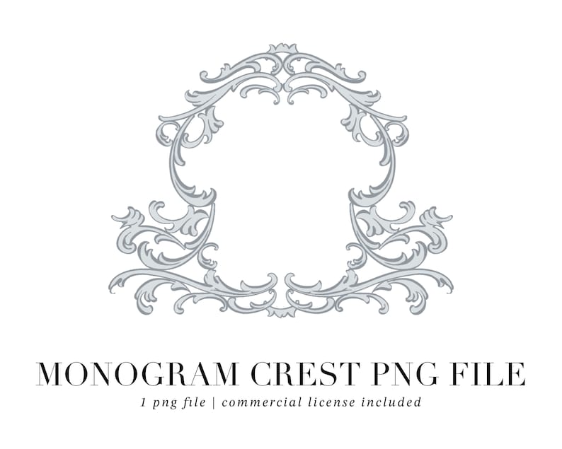 Wedding Crest Clipart PNG, Elegant Crest Monogram, Monogram Clipart PNG ...