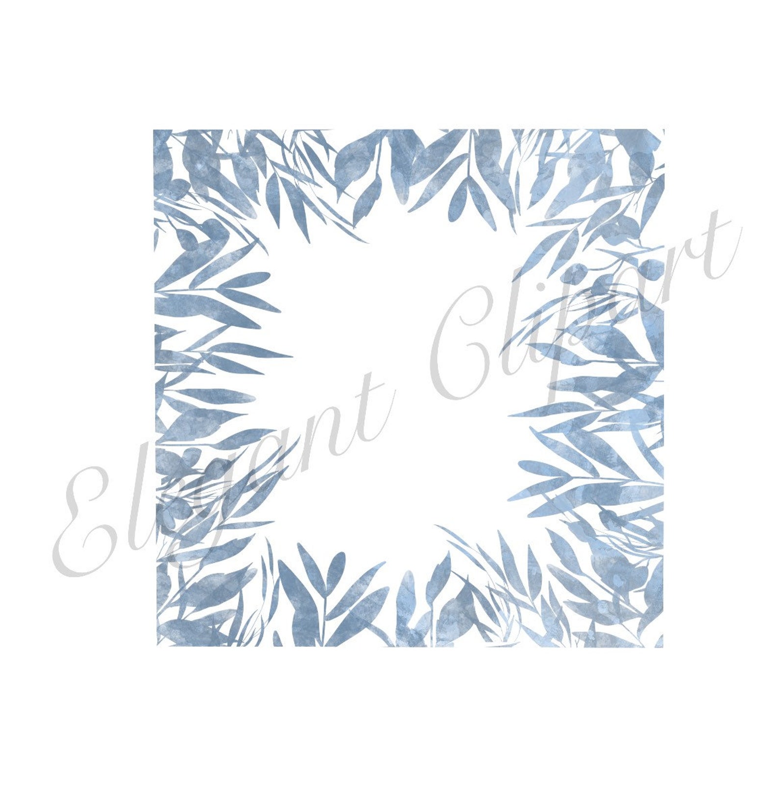 Blaue Aquarell Grün Rahmen Clipart blau grün Rahmen Aquarell | Etsy
