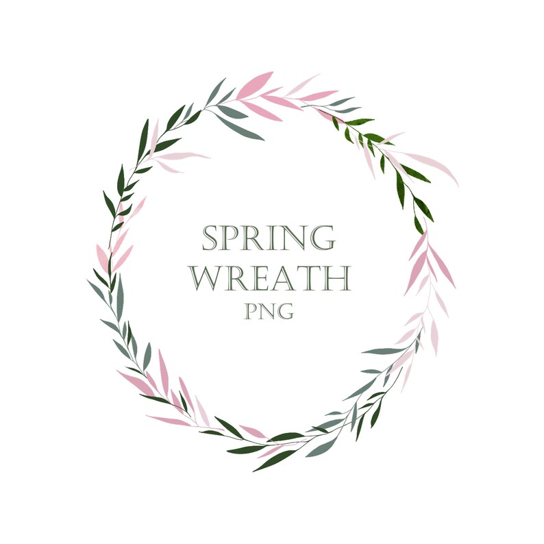 Floral Frame Wreath Clipart - Custom Crest Design - Wreath Logo Design ...