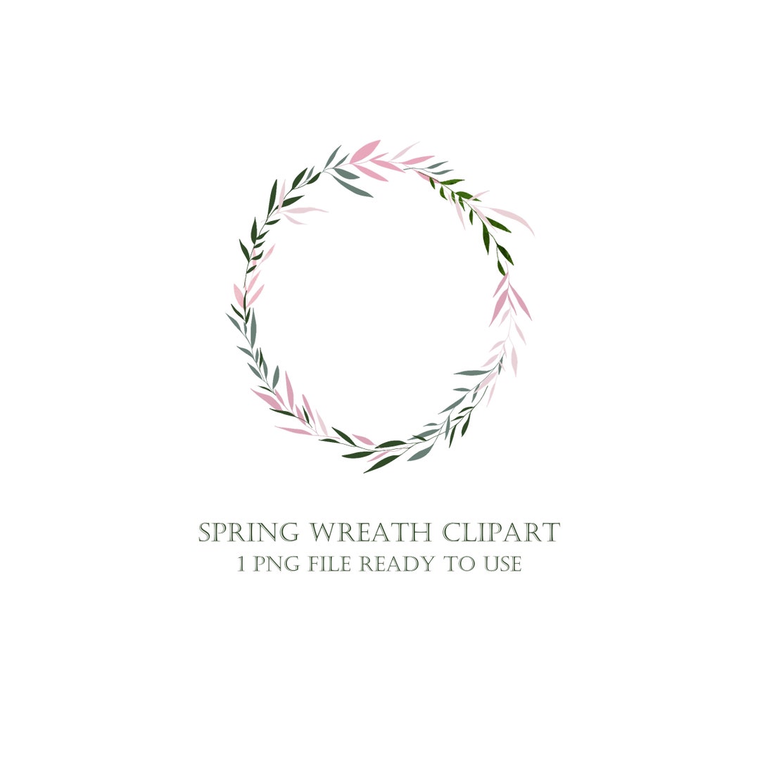 Floral Frame Wreath Clipart - Custom Crest Design - Wreath Logo Design ...