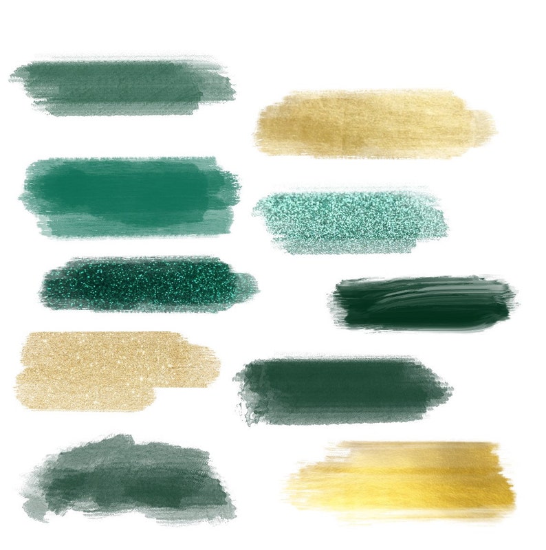 Emerald Brush Stroke Png, Emerald and Gold Brush Stroke Png, Emerald ...