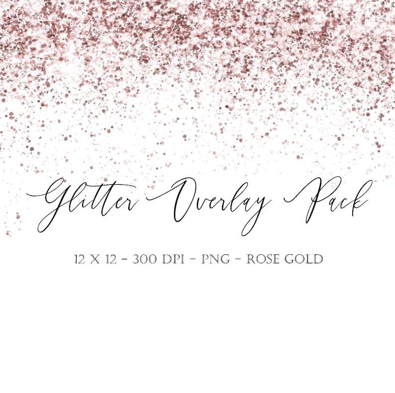 Glitter Photo Overlay, Rose Gold Texture Background, Photoshop Overlay ...