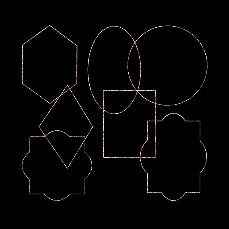 Rose Gold Glitter Frames Clipart, Rose Gold Glitter Frames, Glitter ...