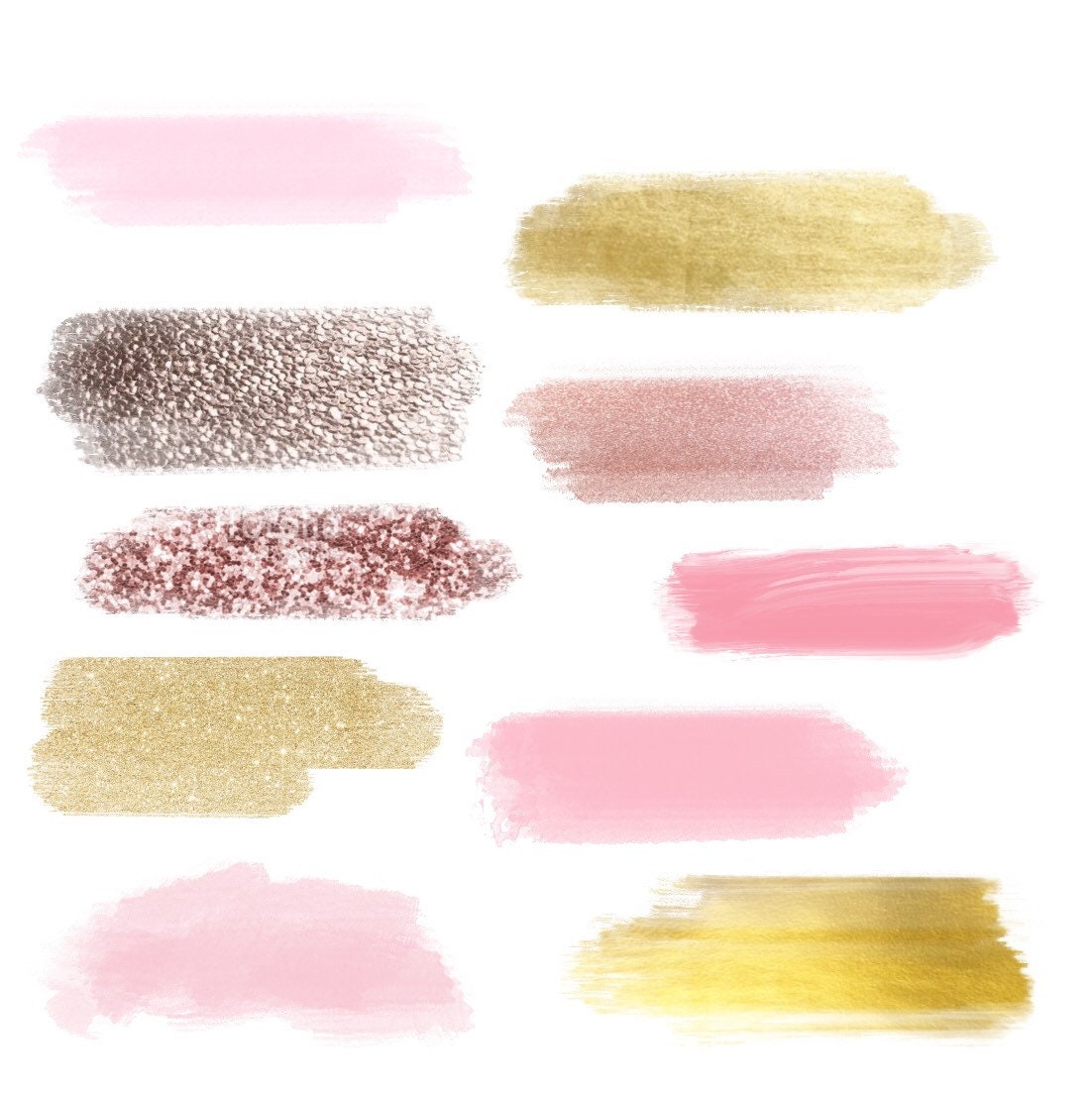 Rose Gold Brush Stroke Png, Rose Pink and Gold Brush Stroke Png, Rose ...