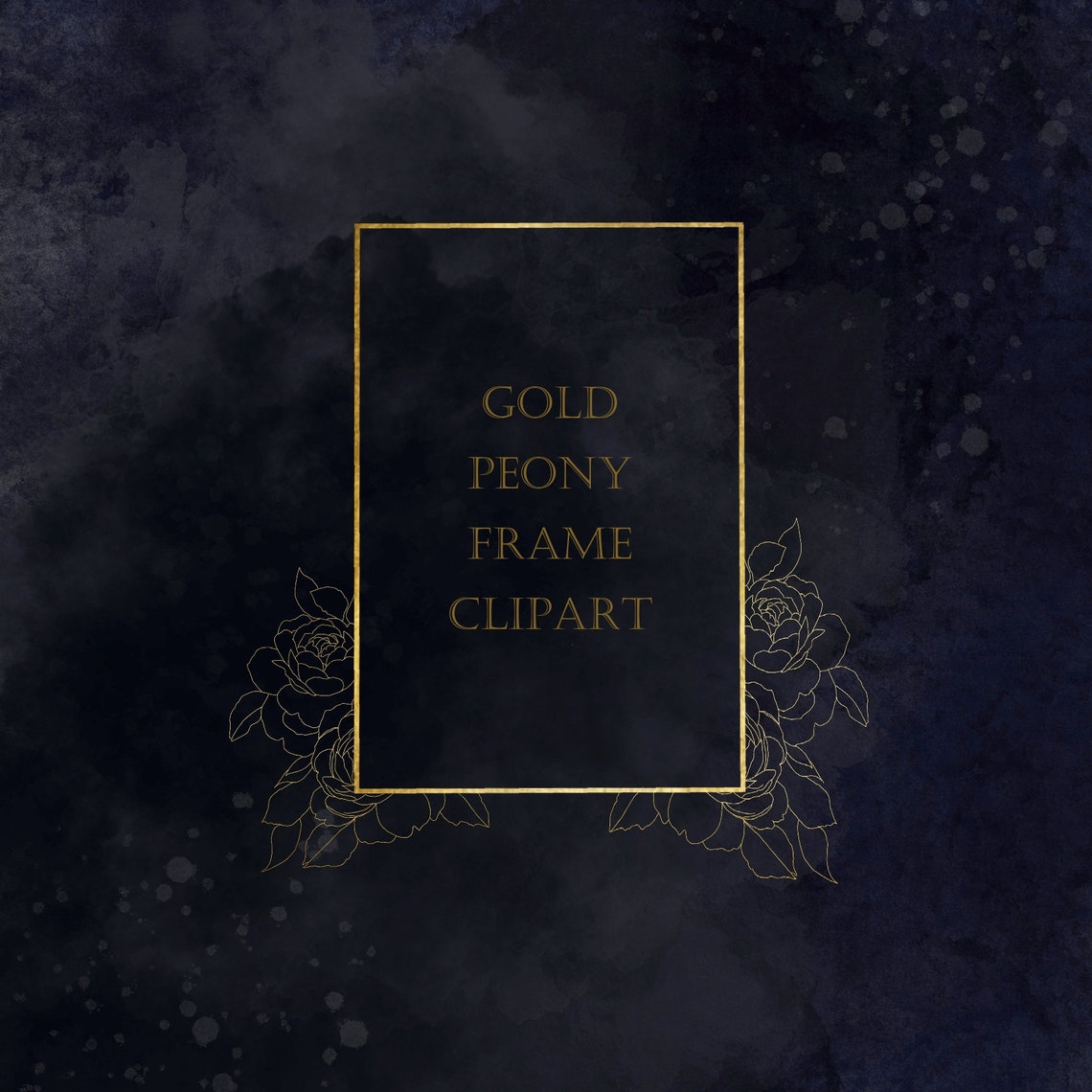Gold Floral Frame Clipart - Custom Gold Crest Design - Gold Logo Design ...