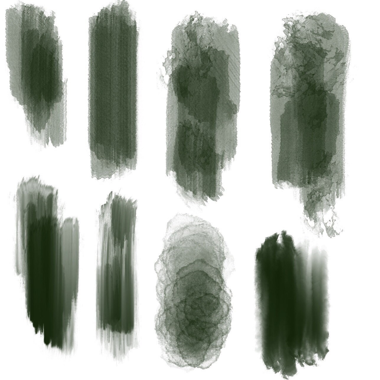 Brush Stroke Clipart Green Paint Brush Stroke Clip Art - Etsy