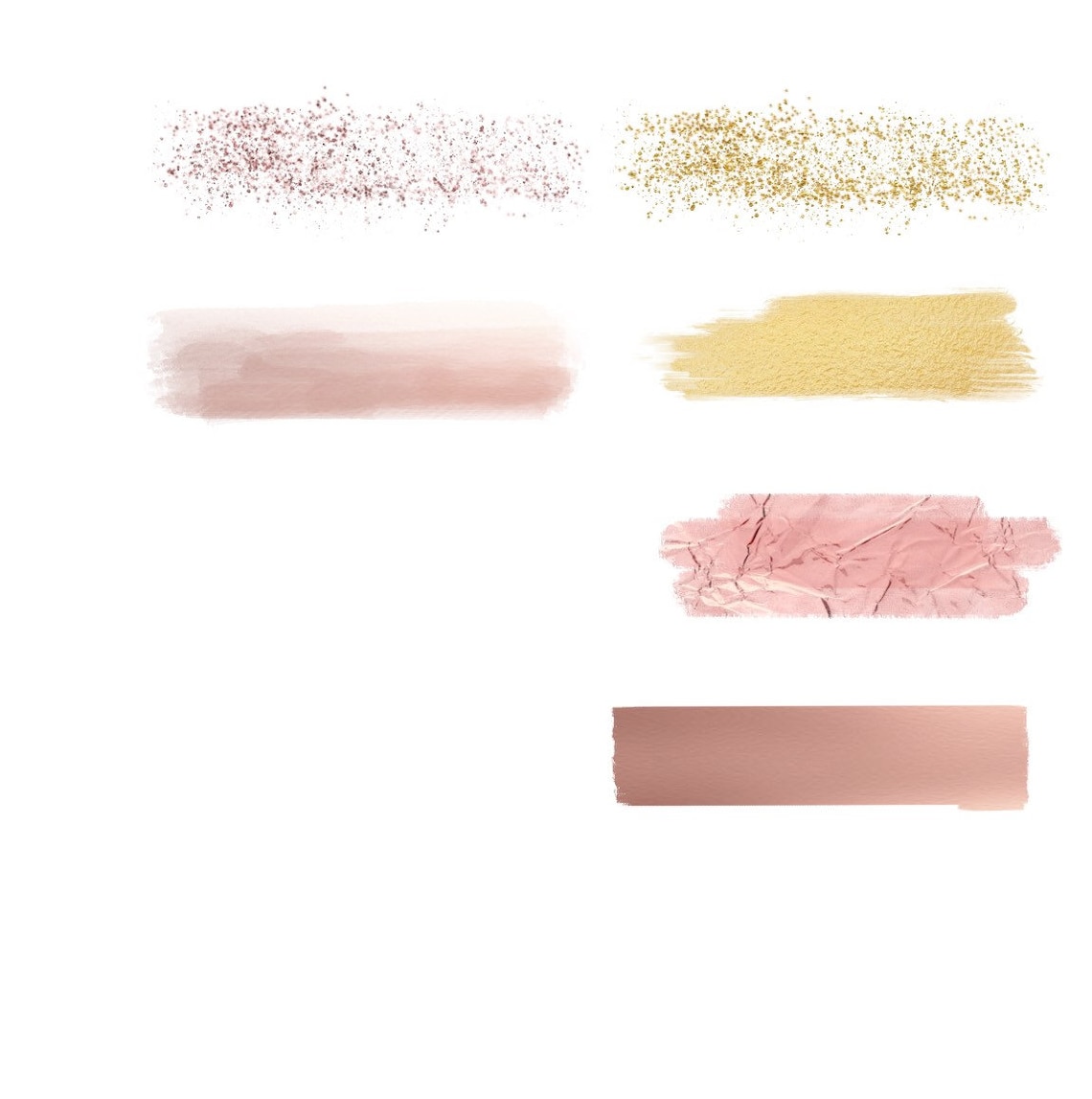 Rose Gold Brush Stroke Png, Rose Pink and Gold Brush Stroke Png, Rose ...