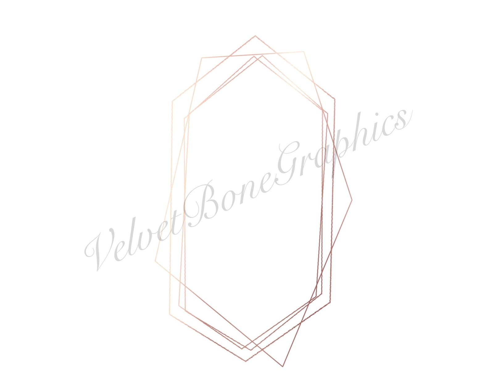 Rose Gold Geometric Frame Clipart, Rose Gold Frame Clip Art, Rose Gold ...