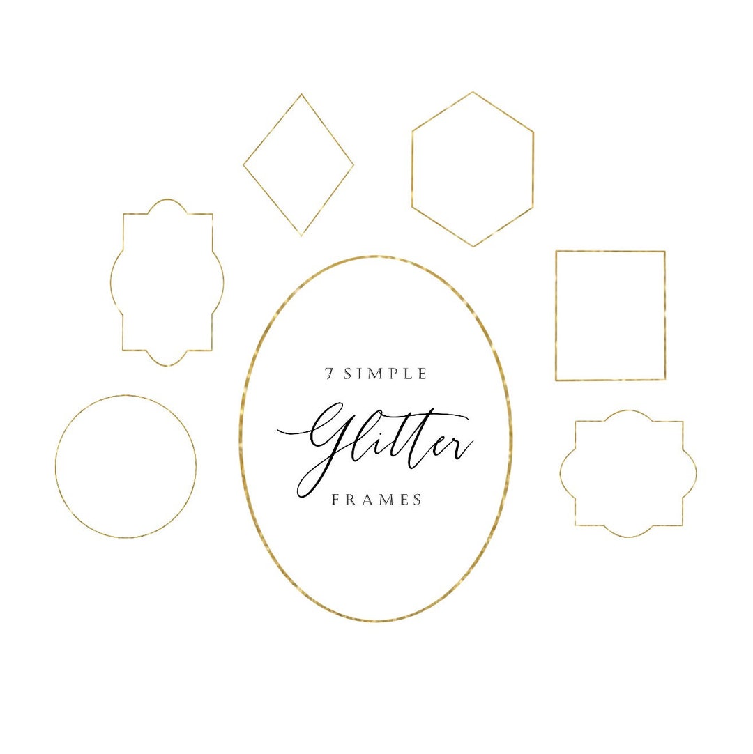 Gold Glitter Frames Clipart, Gold Glitter Frames, Glitter Frame Clip ...