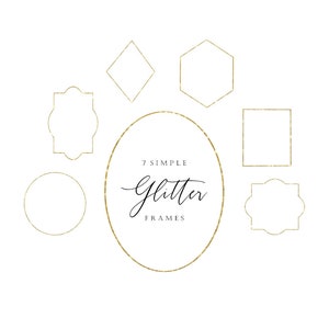 Gold Glitter Frames Clipart, Gold Glitter Frames, Glitter Frame Clip ...