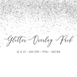 Glitter Photo Overlay, Silver Texture Background, Photoshop Overlay ...