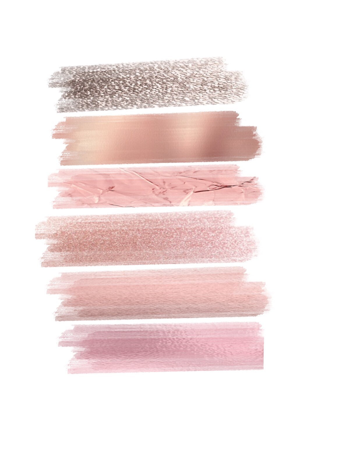 Rose Gold Brush Stroke Clipart - Rose Gold Watercolor Clipart, Rose ...