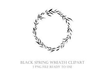 Gold Floral Frame Wreath Clipart Custom Crest Design | Etsy