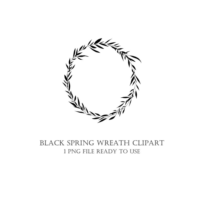 Floral Frame Wreath Clipart - Custom Crest Design - Wreath Logo Design ...