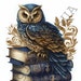 Blue Owl With Books 17 Portraits Set, Blue Owl Clipart, Commercial Use ...