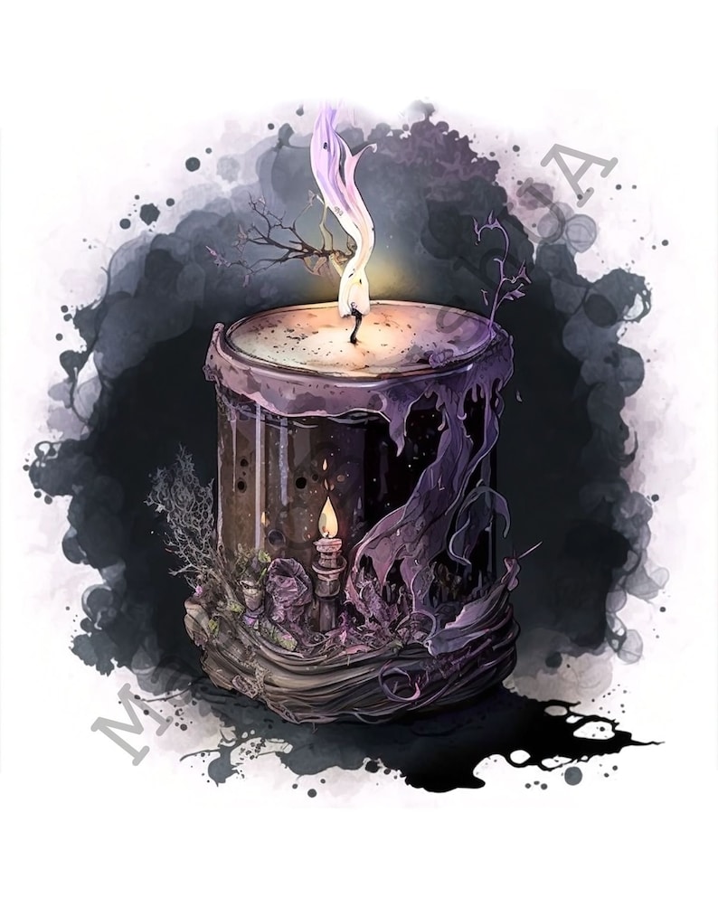 Fantasy Candle 9 Portraits Set Candle Clipart Commercial - Etsy