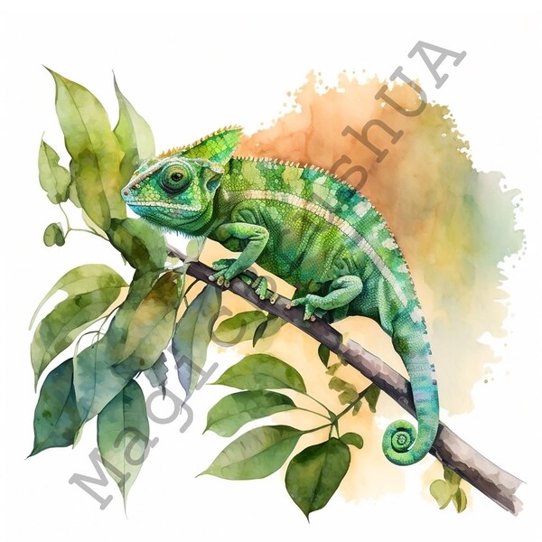 Chameleon Art - Etsy