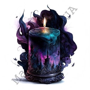 Fantasy Candle 9 Portraits Set, Candle Clipart, Commercial Digital ...