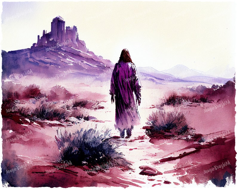 Walking With God Jesus Portrait Jesus Walk Watercolor Utah - Etsy