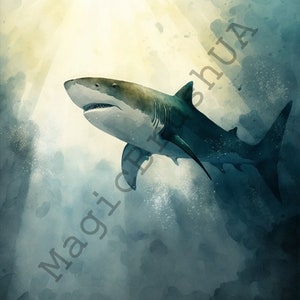 Shark 15 Portraits Set, Shark Clipart, Commercial Use, Shark Bundle ...