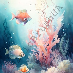 Corals 18 Portraits Set, Corals Clipart, Commercial Use, Corals Bundle ...