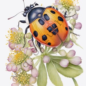 Ladybug 19 Portraits Set, Lady Beetle Clipart, Commercial Use, Digital ...