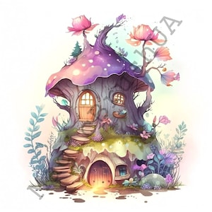 Gnome's House 18 Portraits Set, Gnome's House Clipart, Commercial Use ...