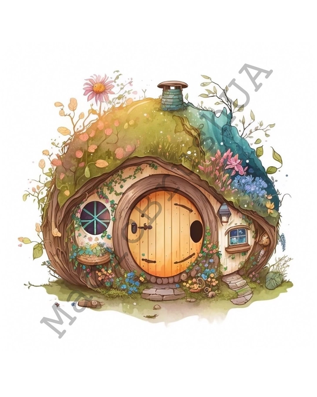 Gnome's House 18 Portraits Set, Gnome's House Clipart, Commercial Use ...