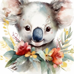 Cute Gentle 12 Portraits Set, Cute Gentle in Flowers Clipart ...