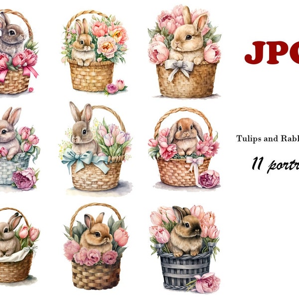 Tulips Digital Stickers - Etsy