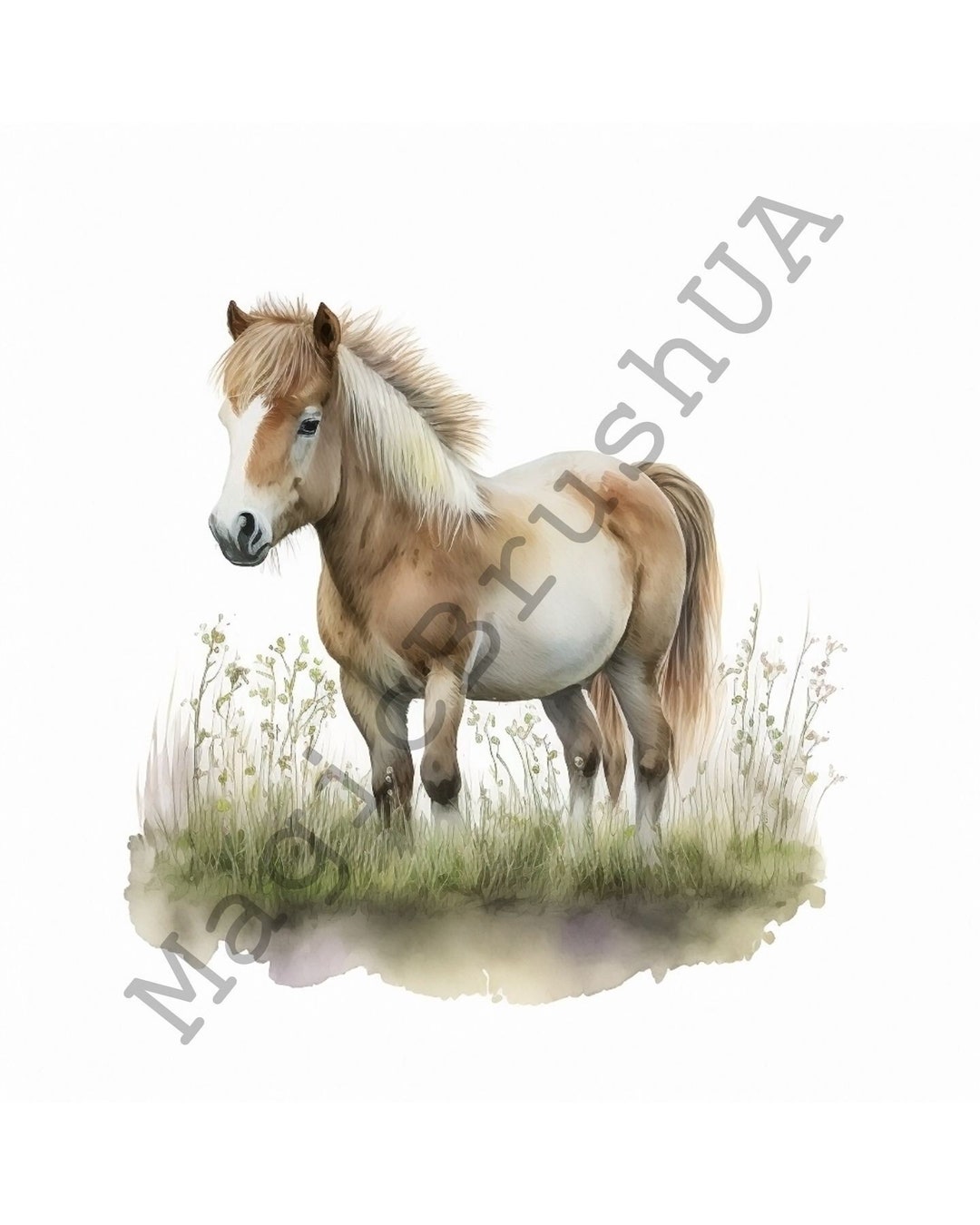 Pony 15 Portraits Set, Pony Clipart, Commercial Use, Digital Download ...